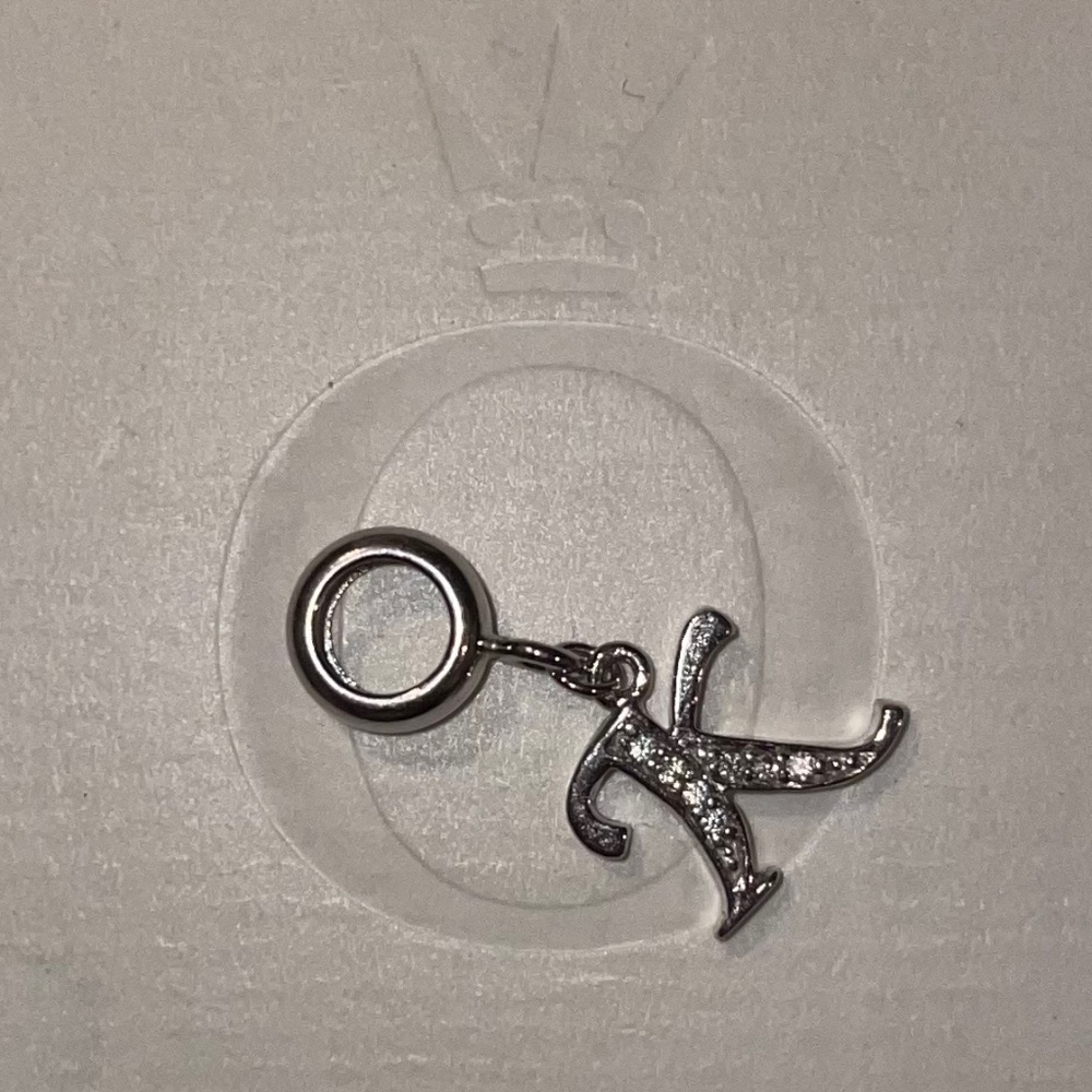 Authentic Pandora Letter K Script Alphabet Dangle Cha… - Gem